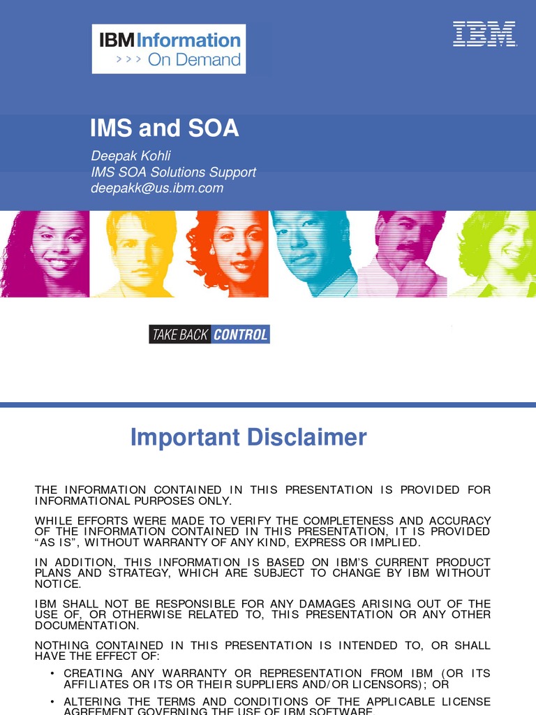 SA IMS SOA Seminar - IMS and SOA | PDF | Ibm Db2 | Web Service