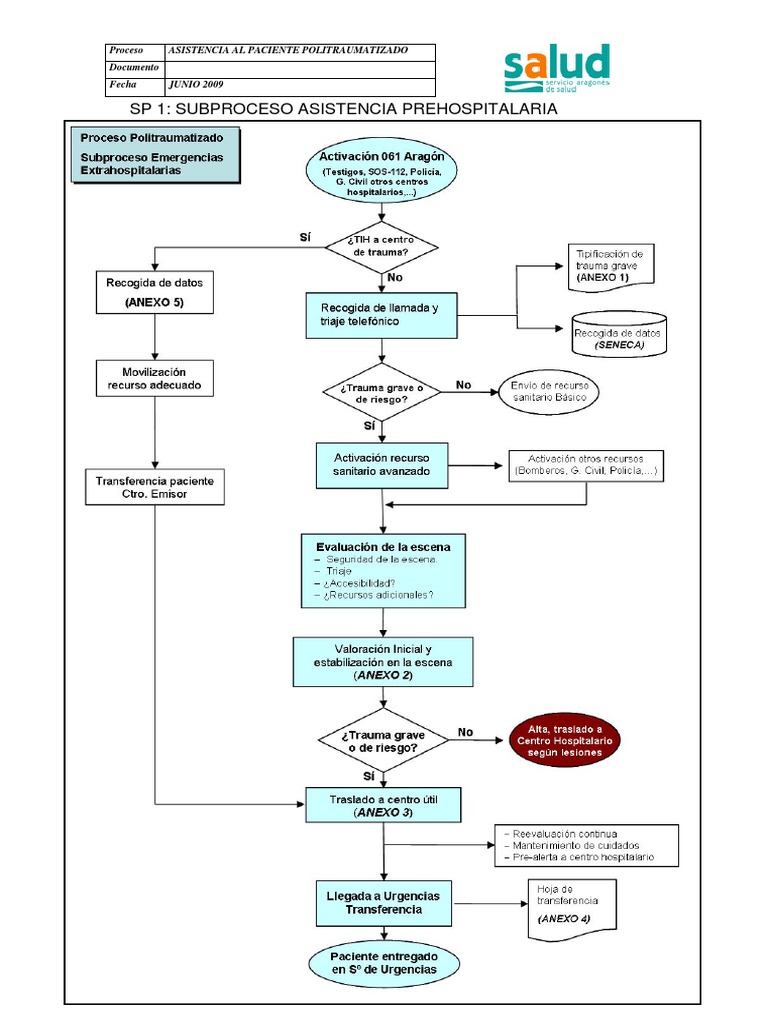 Algoritmo Proceso Asistencia Al Paciente Politraumatizado | PDF | Unidad de Cuidados Intensivos ...