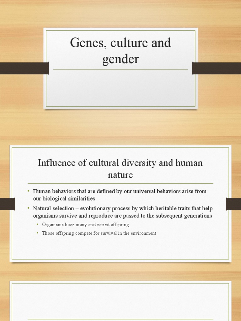 Genes, Culture and Gender | PDF | Gender Studies | Gender