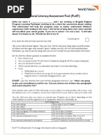 FLAT: Functional Literacy Assessment Tool | PDF | Literacy | Reading ...