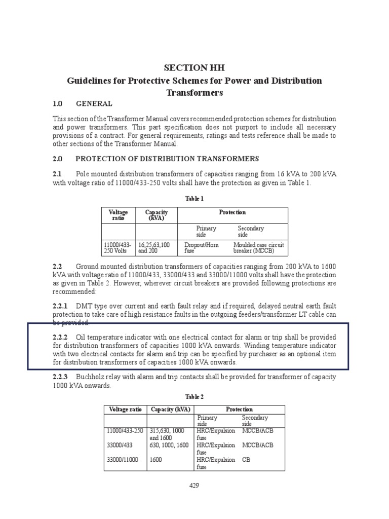 CBIP Manual 317 Page 429 OTI and WTI | Download Free PDF | Transformer | Fuse (Electrical)