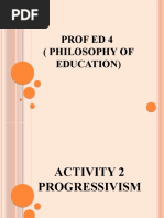 Philosophy of Progressivism | PDF | Philosophy Of Education | Essentialism