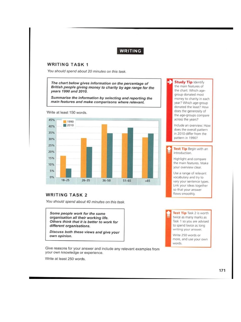 Ielts 11 - Writing Practice - Task 1 & Task 2 | PDF