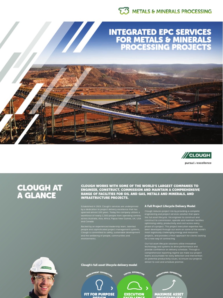 Minerals and Mining Brochure | PDF | Project Management | Mining