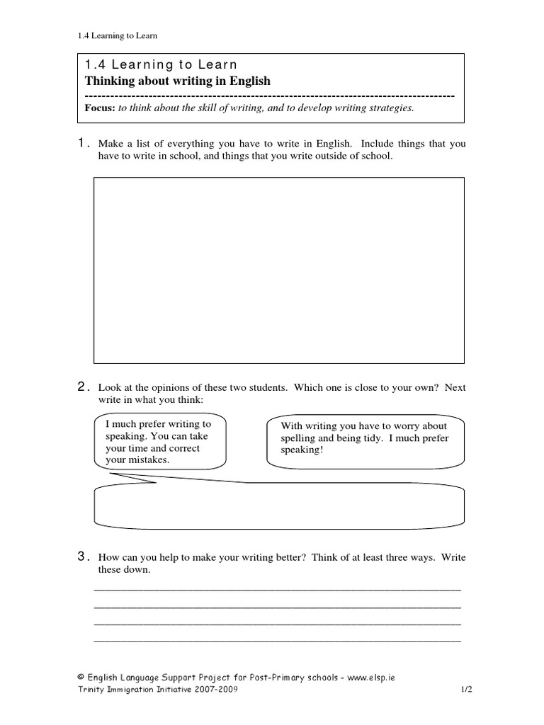 1.4 Learning To Learn | PDF | Reading Comprehension | Cognitive Science