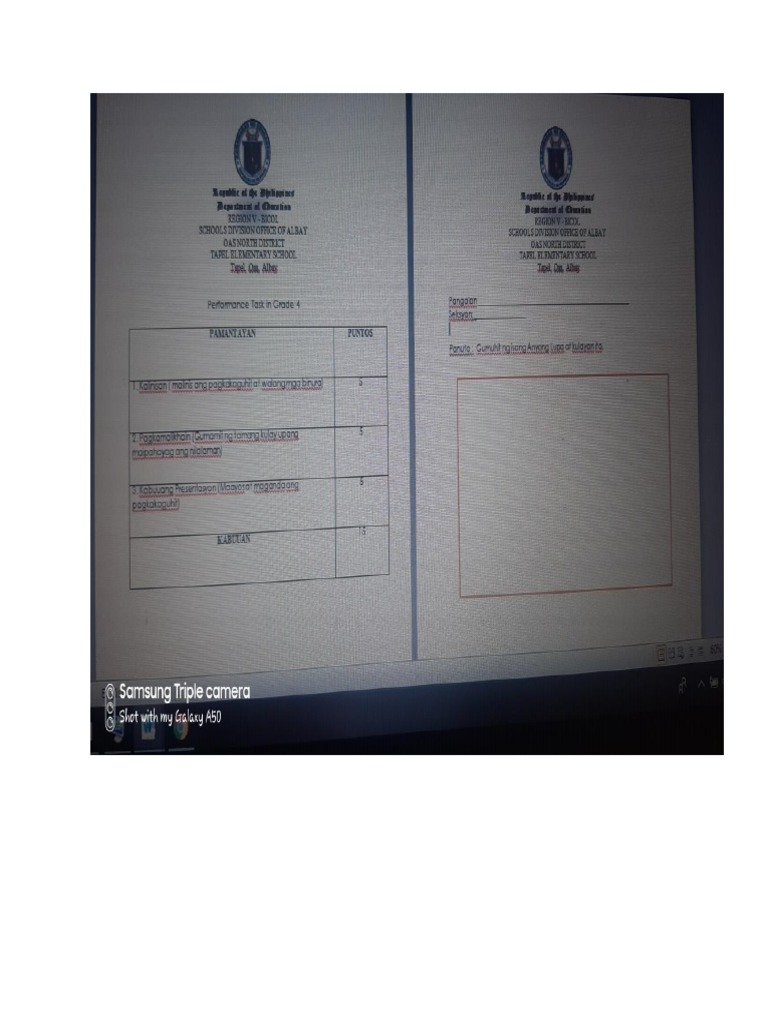 Grade 4 Rubrics and Performance Task | PDF