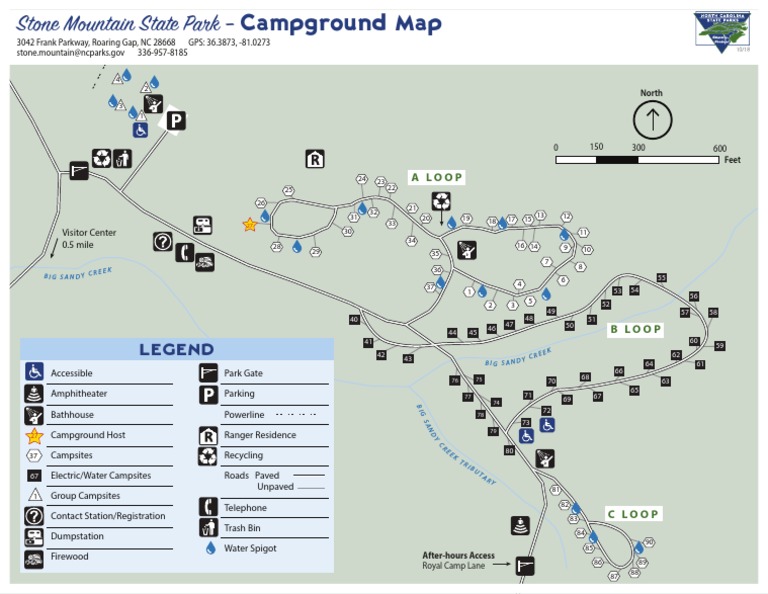 Stone Mountain State Park Campground Map | PDF | Campsite | Hobbies
