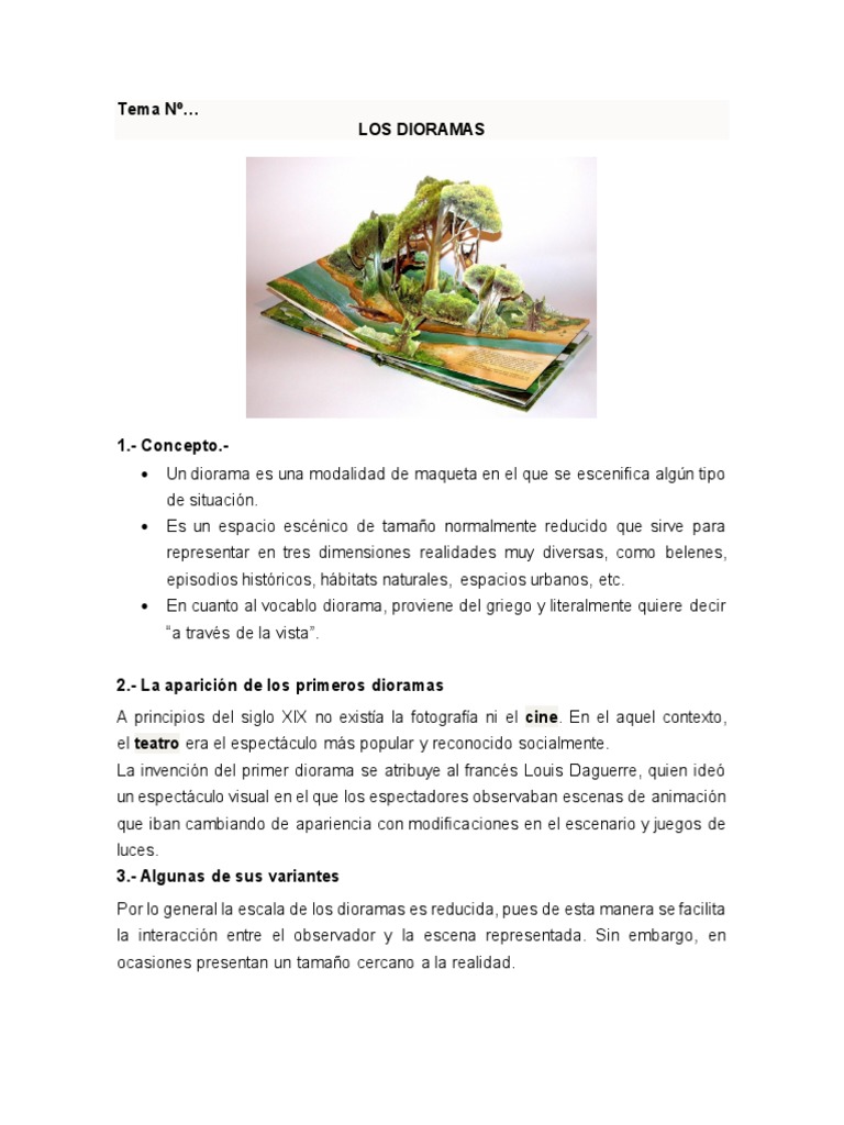 Qué es un diorama y sus características | PDF | Arte