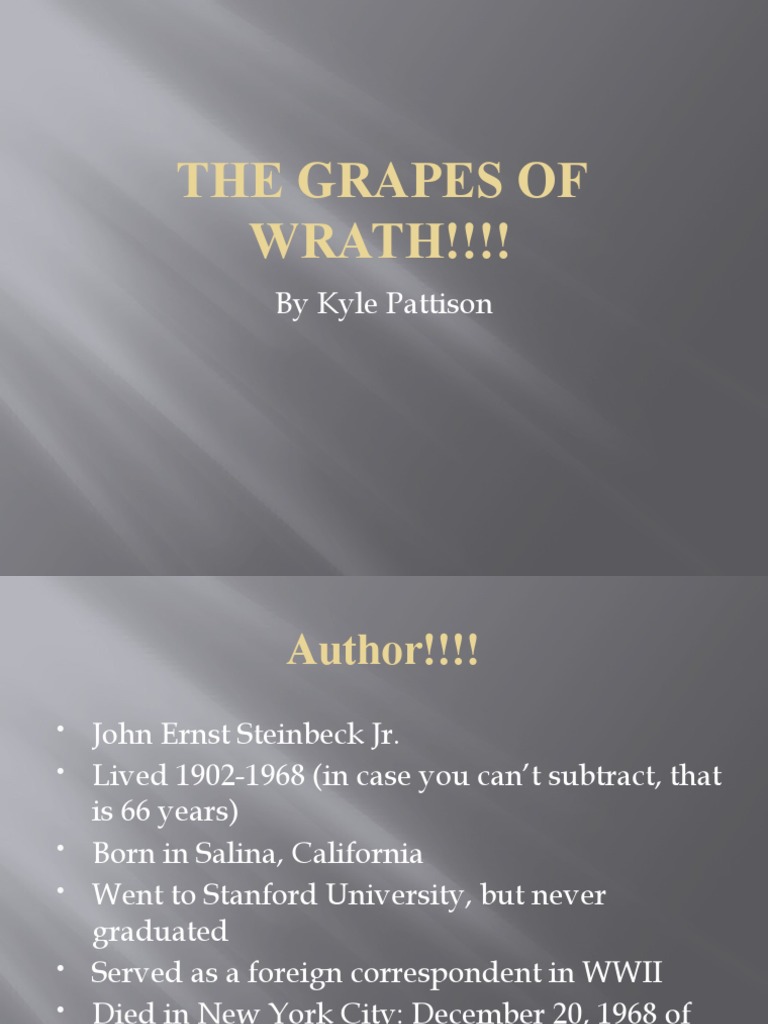 The Grapes of Wrath!!!! | PDF | John Steinbeck