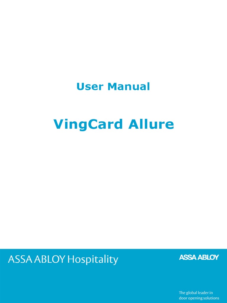 Vingcard Allure: User Manual | PDF | Electromagnetic Interference | Radio