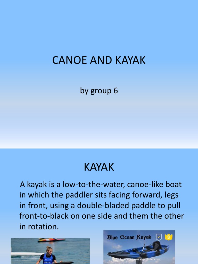 Canoe and Kayak | PDF