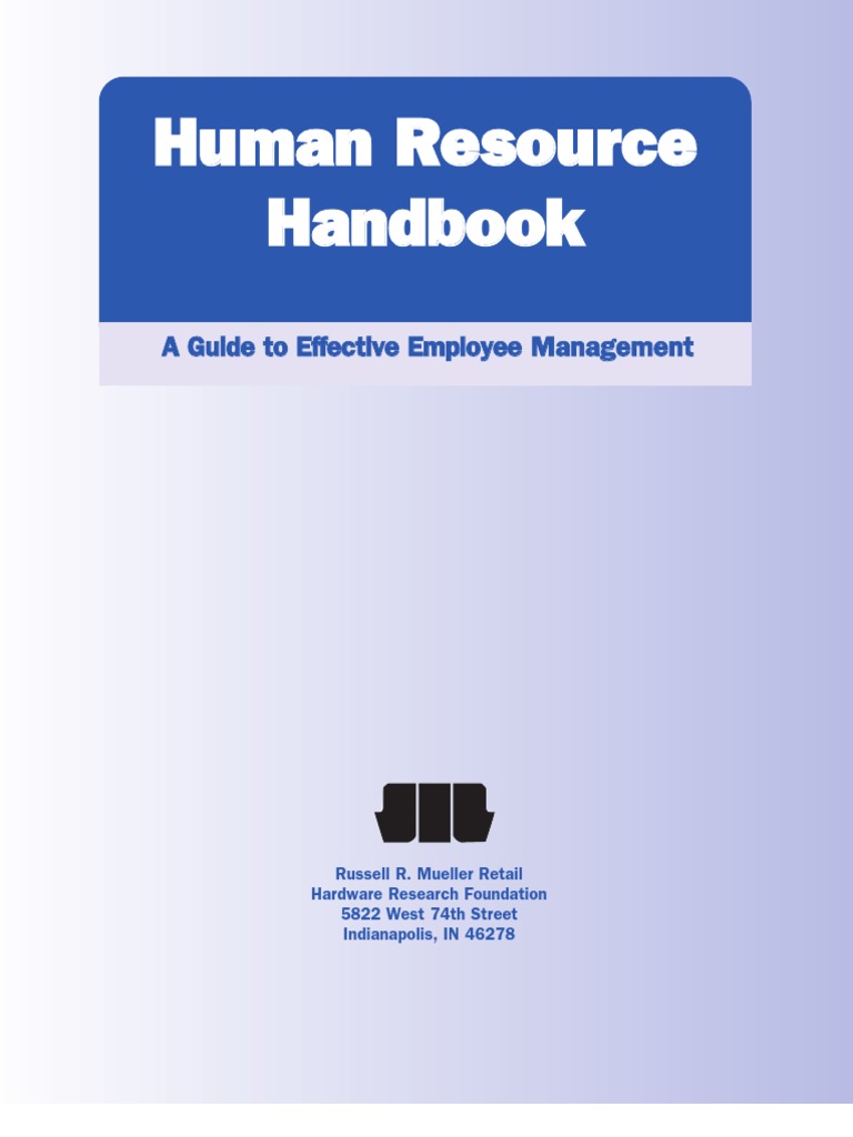 Human Resource Handbook Guide to Effective Employee Management (2008 ...