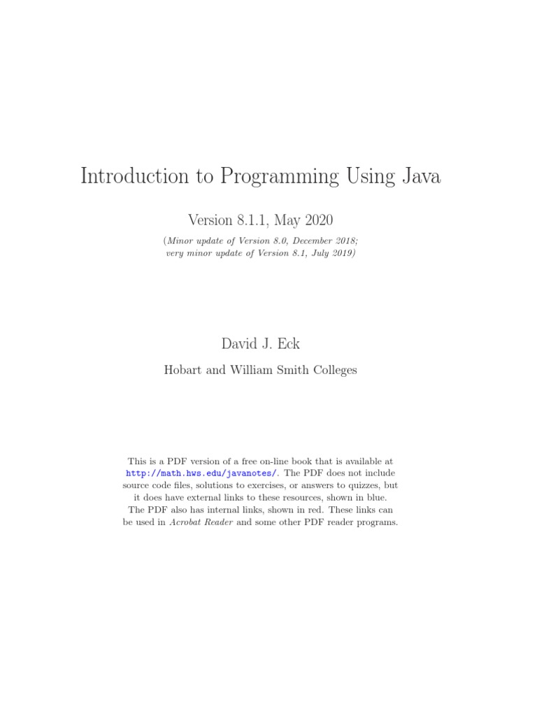 Intro To Programming Using Java | PDF | Parameter (Computer Programming) | Class (Computer ...