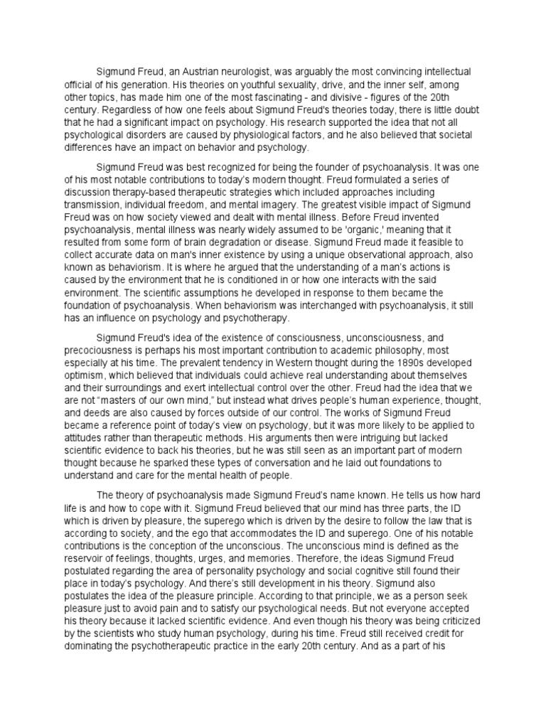 GEC-Reflection Sigmund Freud Reflection Paper | PDF | Id | Sigmund Freud