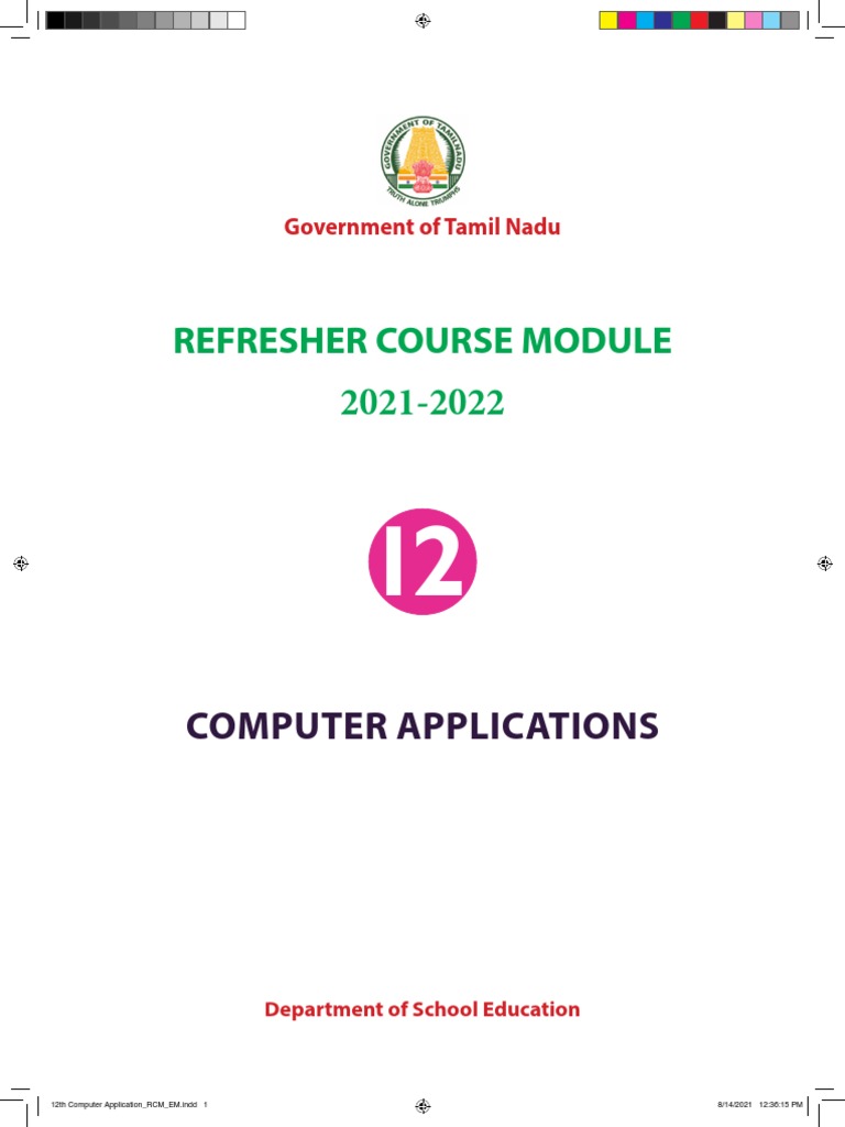 12 Computer Application Em Pdf Read Only Memory Computer Data Storage 4453