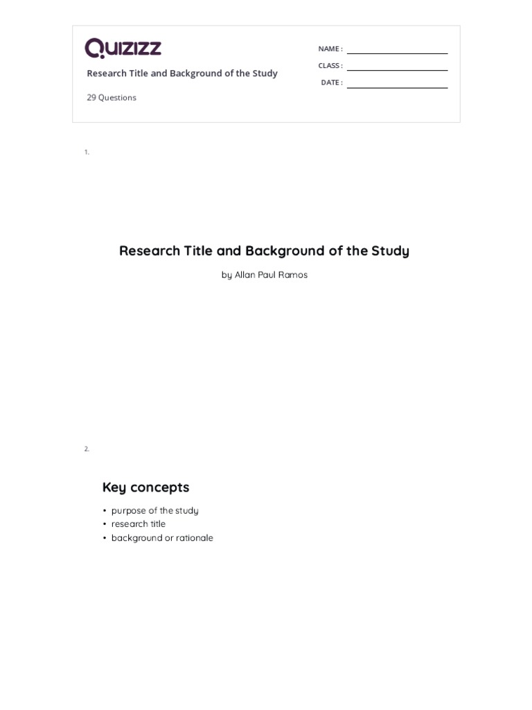 Research Title and Study Background | PDF | American Psychological ...