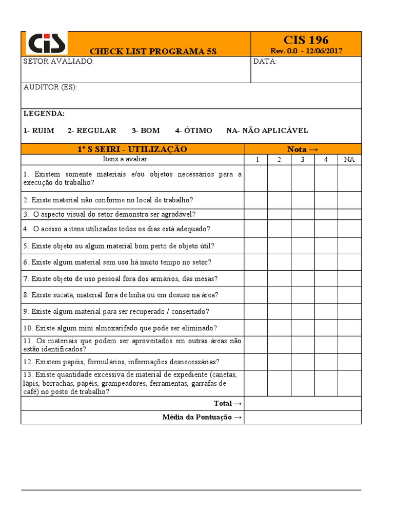 Check List 5s | PDF