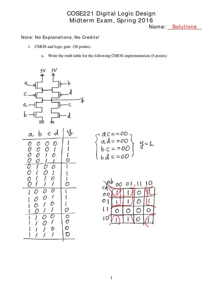 Digital Logic Design Exam Guide | PDF | Mathematics | Computer Engineering