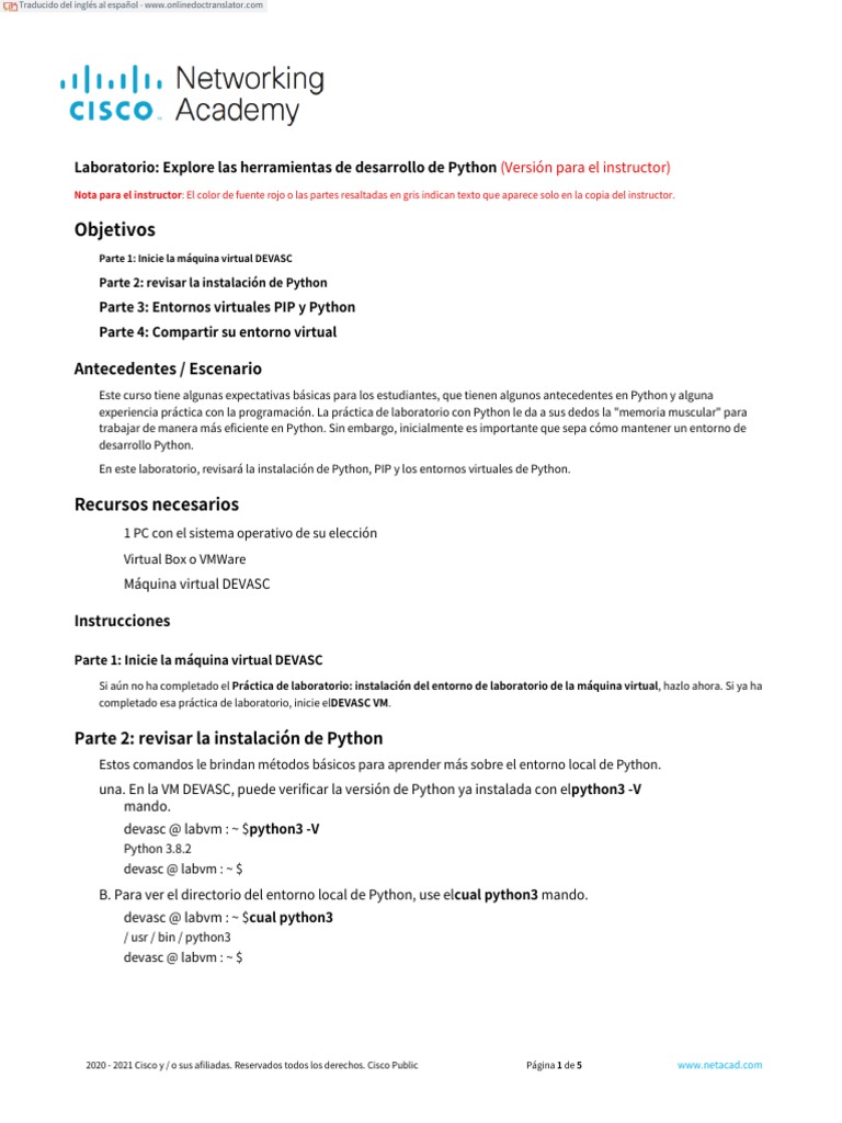3.1.12 Lab - Explore Python Development Tools - ILM - En.es | PDF | Python (lenguaje de ...