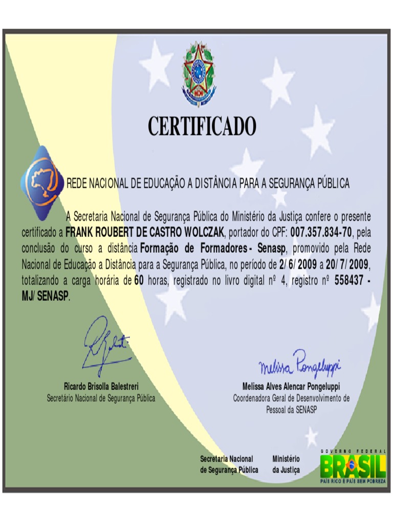 Formação de Formadores - Senasp | PDF