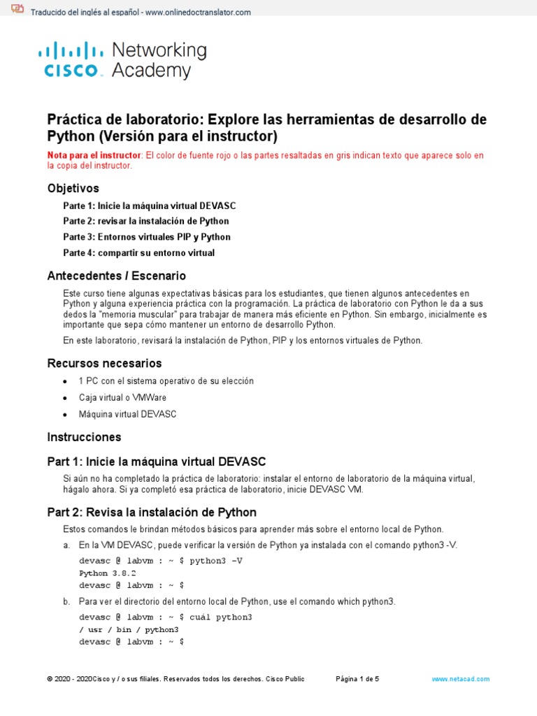 3.1.12 Lab - Explore Python Development Tools - ILM - En.es | PDF | Python (lenguaje de ...
