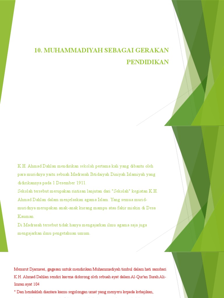 Muhammadiyah Sebagai Gerakan Pendidikan | PDF