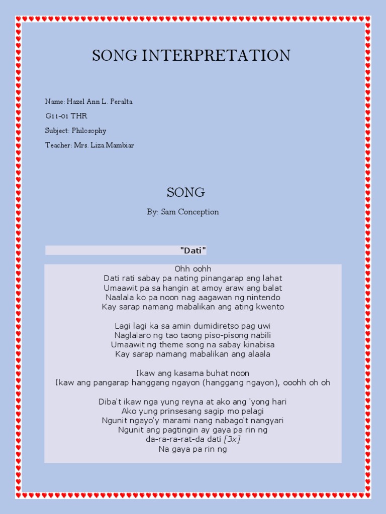 Song Interpretation | PDF