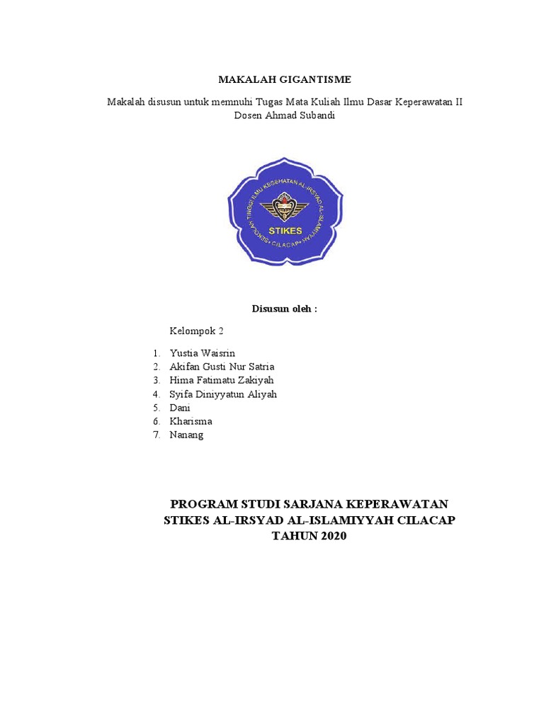 MAKALAH GIGANTISME IDK II Pak Bandi | PDF | Pengembangan Diri