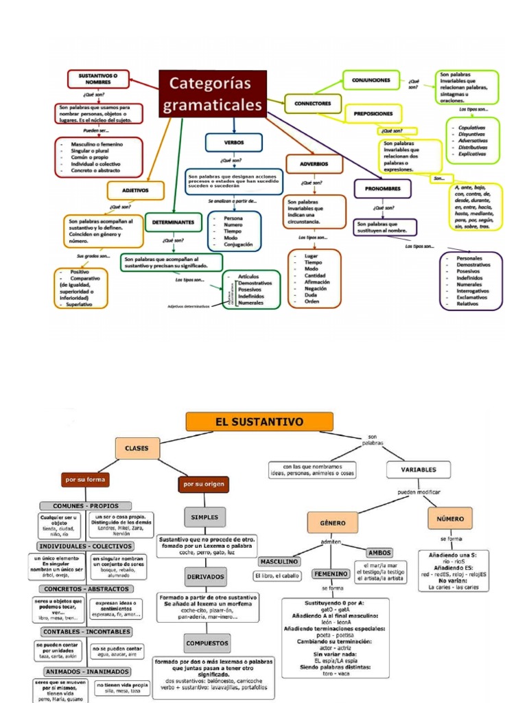 Clases de Palabras - Sustantivos - Adjetivos - Determinantes - Verbos ...