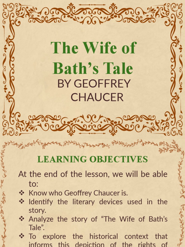 Summary of The Wife of Bath's Tale | PDF | Geoffrey Chaucer | The ...
