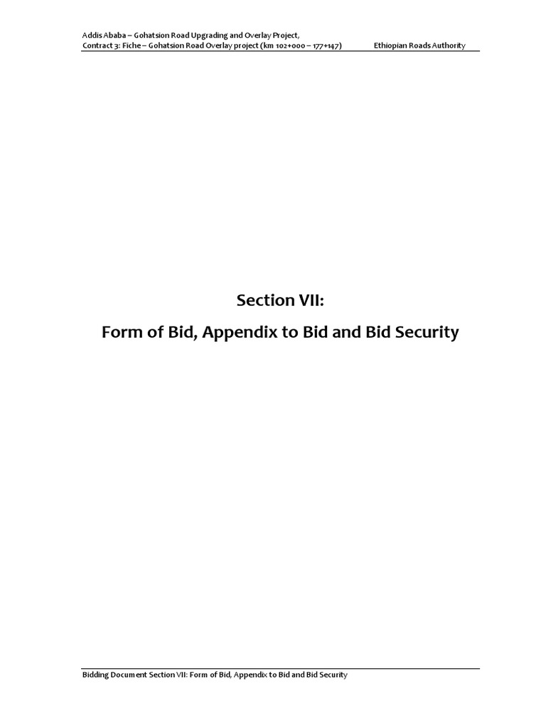 Section - 7 - Form of Bid Security - Appendix | PDF | Surety | Guarantee