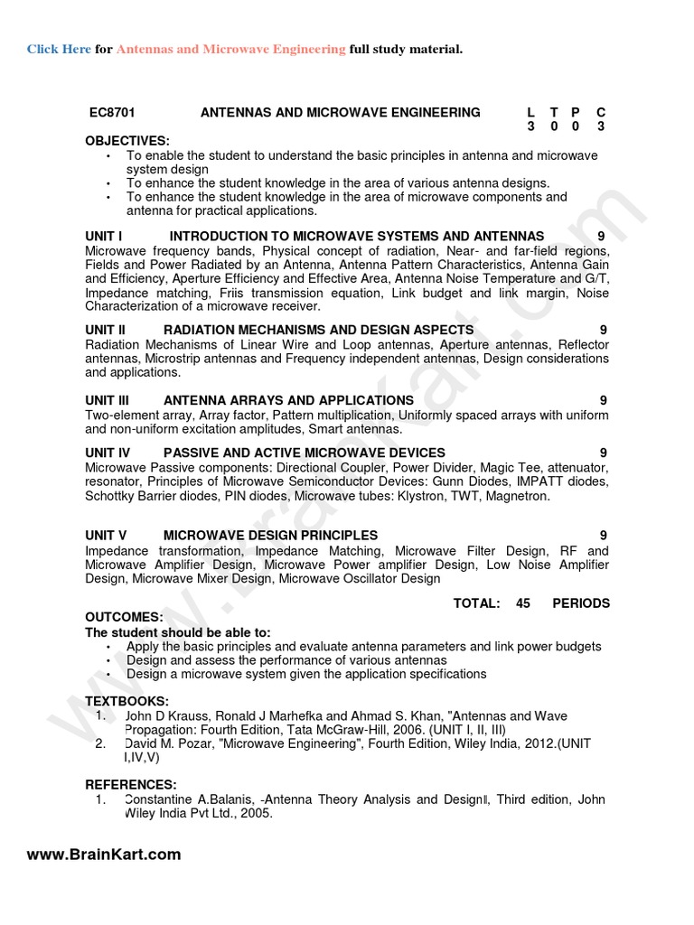 360 - EC8701 Antennas and Microwave Engineering - Anna University 2017 ...
