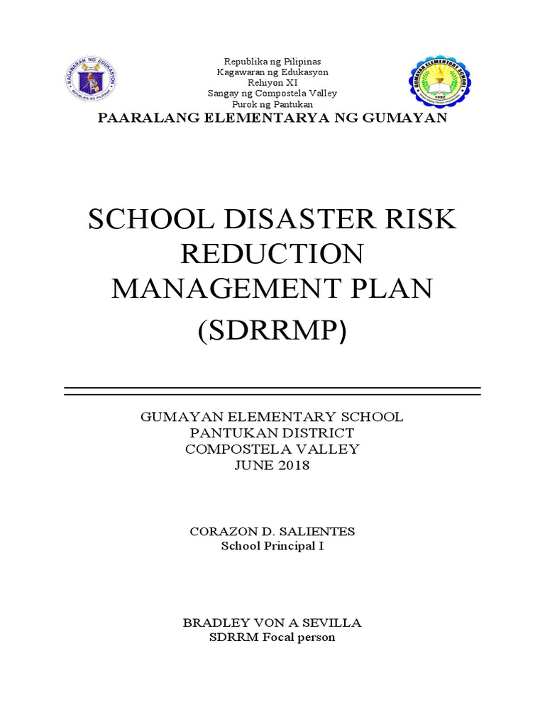 School Disaster Risk Reduction Management Plan (SDRRMP) : Paaralang Elementarya NG Gumayan | PDF