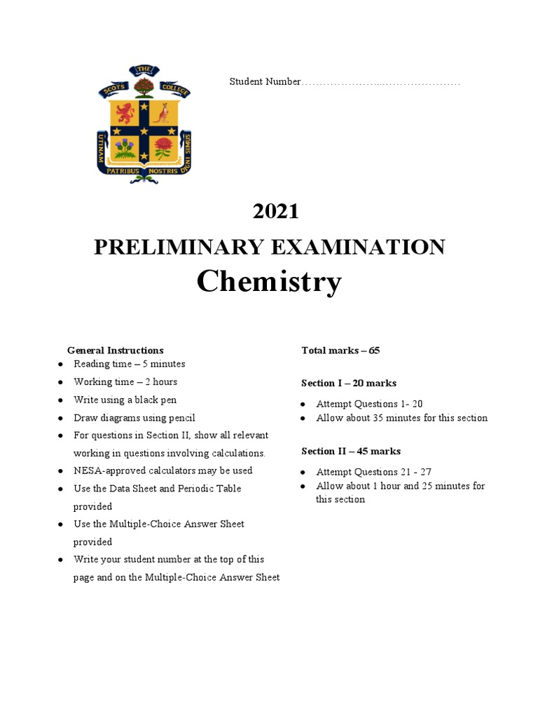 Chemistry Year 11 2021 | PDF | Redox | Chemical Reactions