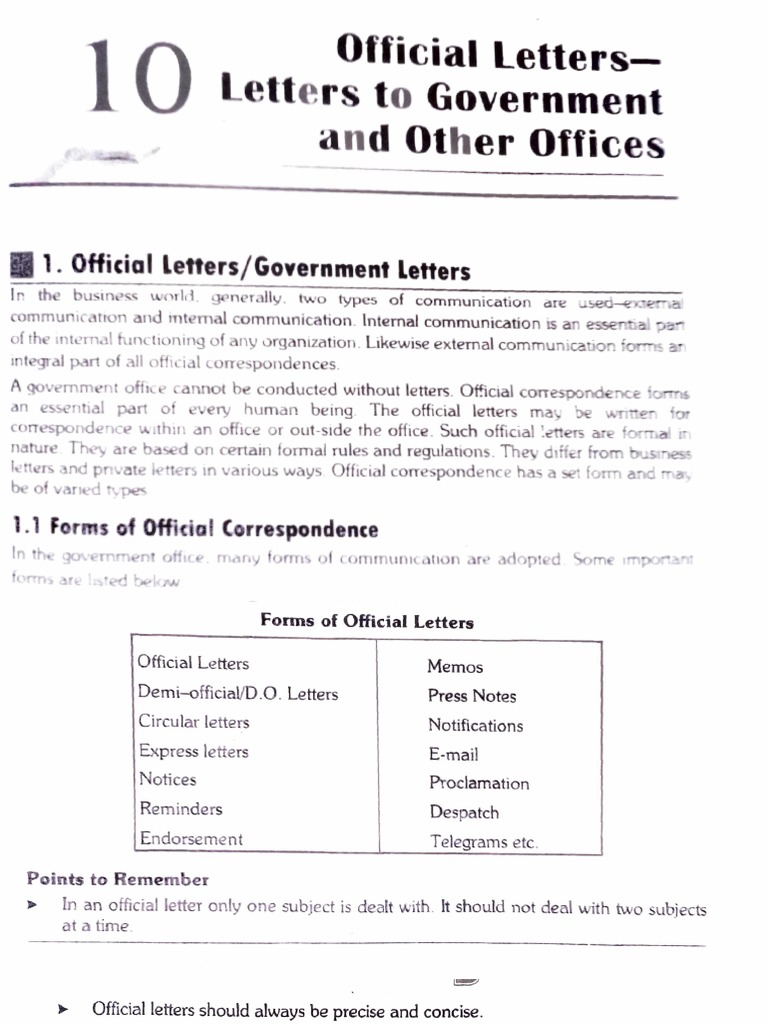 Chapter-10 Official Letter | PDF | Communication | Human Communication