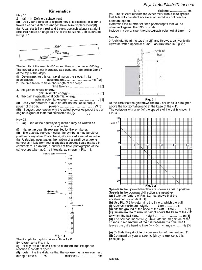 Kinematics: V U + 2as | PDF | Force | Acceleration