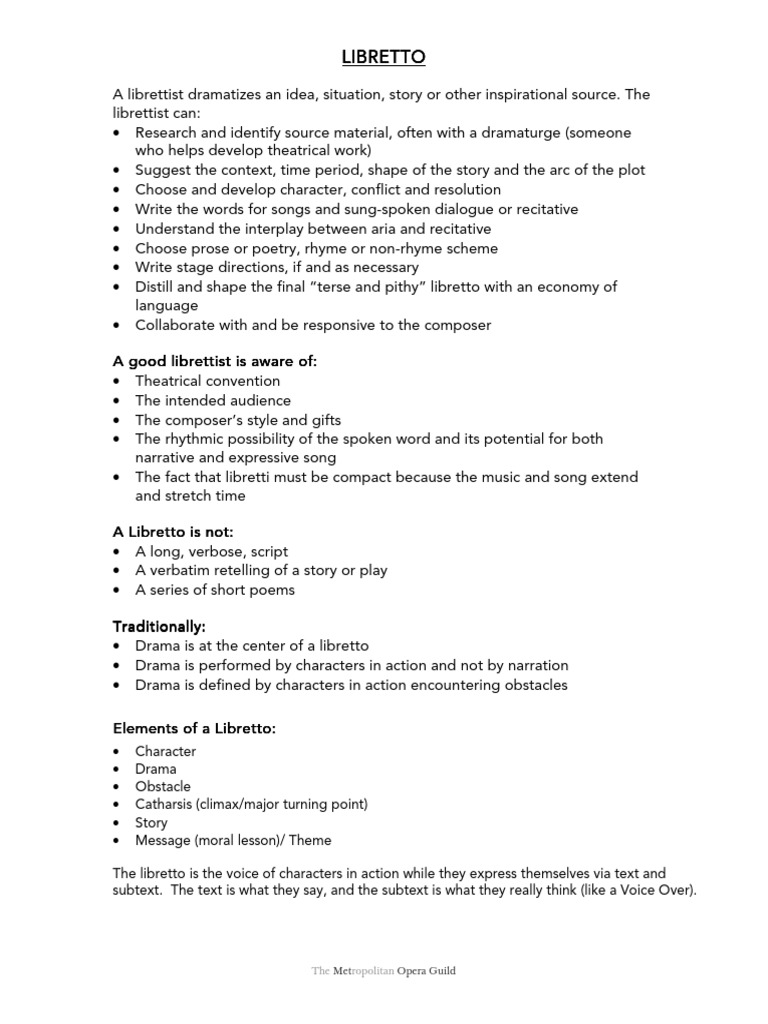 Libretto Libretto Libretto Libretto: The Ropolitan | PDF | Poetry ...