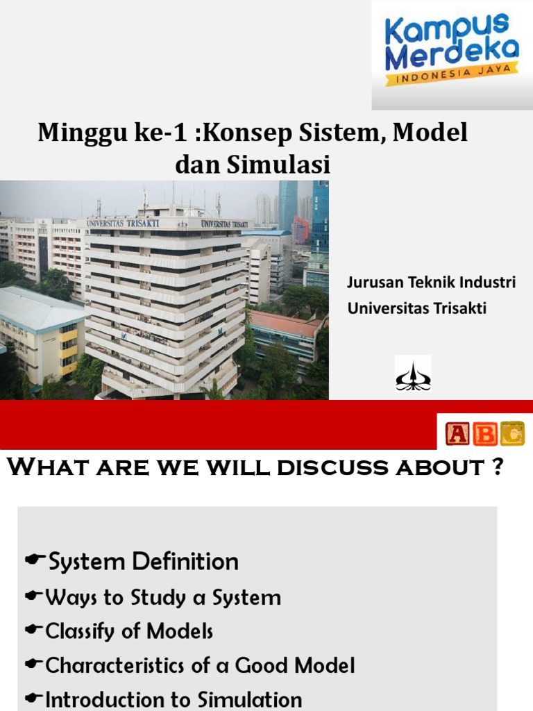 Minggu Ke-1 Konsep Dasar Sistem, Model Dan Simulasi Rev 092021 | PDF ...