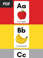 Colorful Illustrative Alphabet Flashcards | PDF