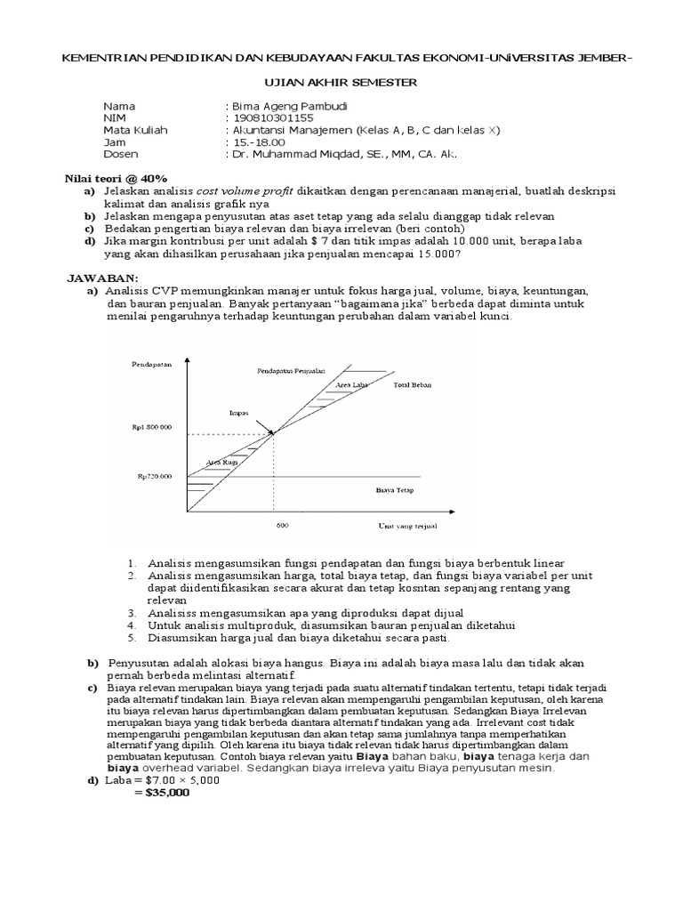 Uas Akmen B - Bima Ageng Pambudi - 190810301155 | PDF