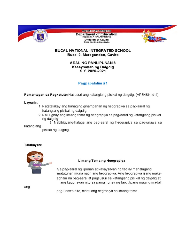 AP8 Q1 W1 Worksheet ED Alano - Docx Version 1 | PDF