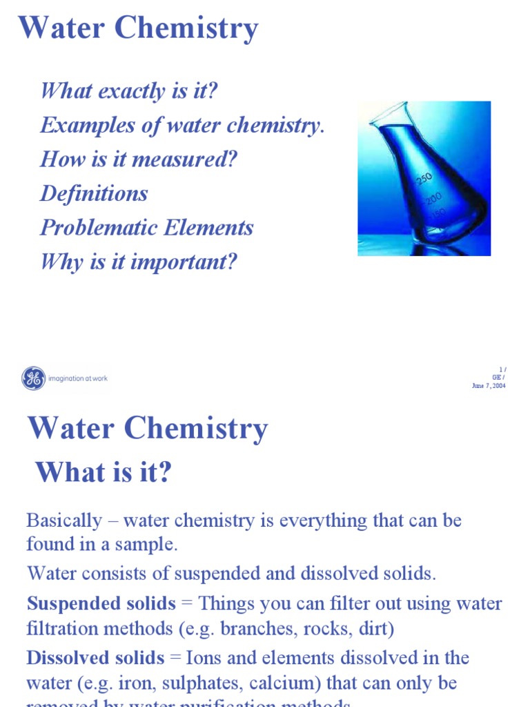 What Exactly Is It? Examples of Water Chemistry. How Is It Measured ...