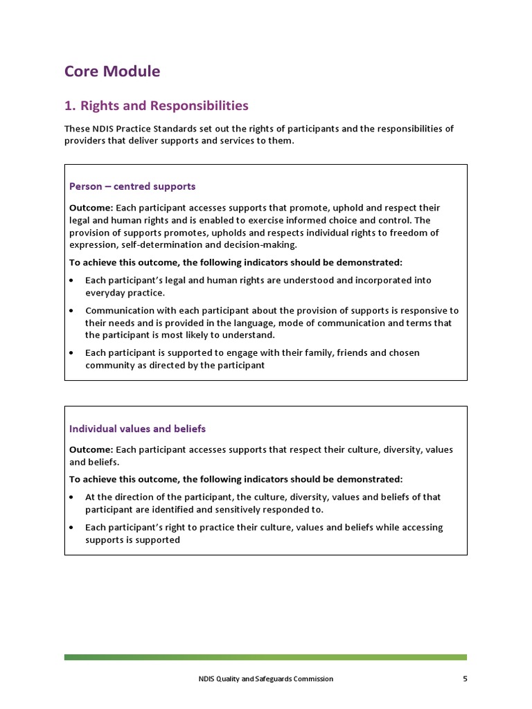 Ndis Practice Standards Core Module | PDF | Governance | Risk