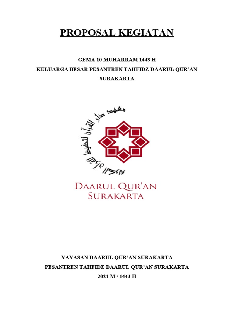 Proposal Kegiatan Gema Muharram | PDF
