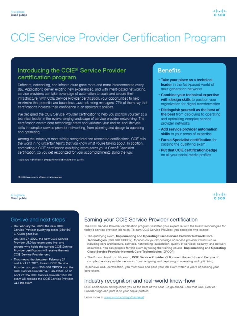 Introducing The CCIE® Service Provider Certification Program | PDF ...