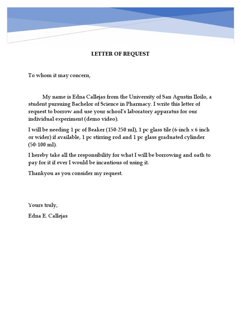 Letter of Request | PDF