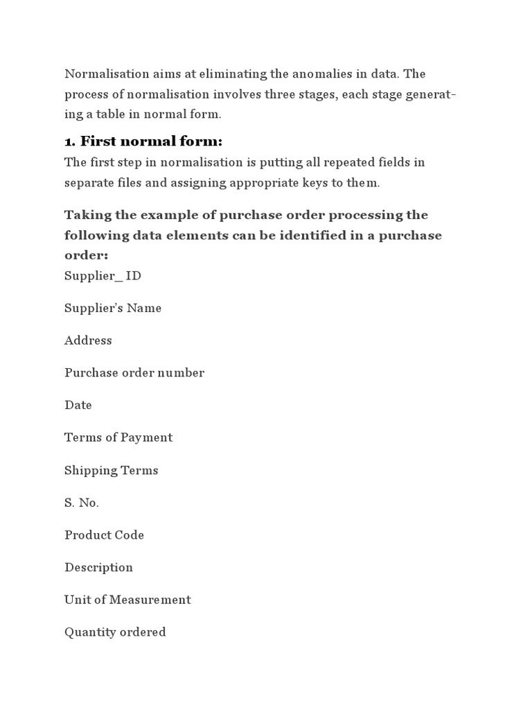 First Normal Form | PDF | Databases | Information Retrieval