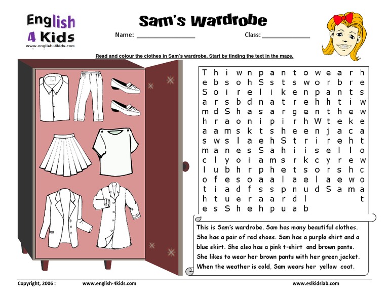 Wardrobe Coloring | PDF