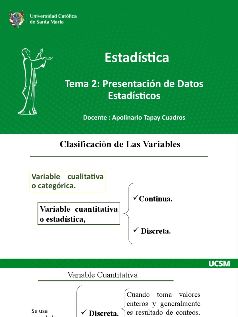 TEMA 2 - Tablas de Frecuencia y Gráficos - UCSM | PDF | Probabilidades y estadísticas ...