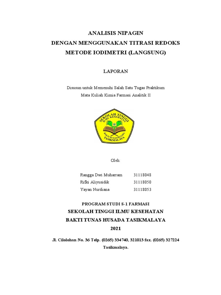 Laporan Susulan Praktikum KFA 2 - Titrasi Iodimetri | PDF